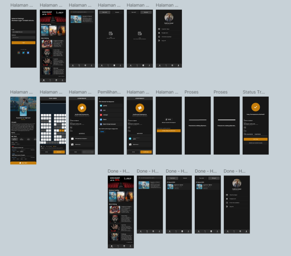 Faruq's Portfolios 😄 | Design Cinema Ticket Booking Application